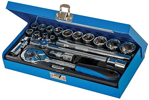 Socket, Wrench, Set, 38, Drive, Metric, 20pce